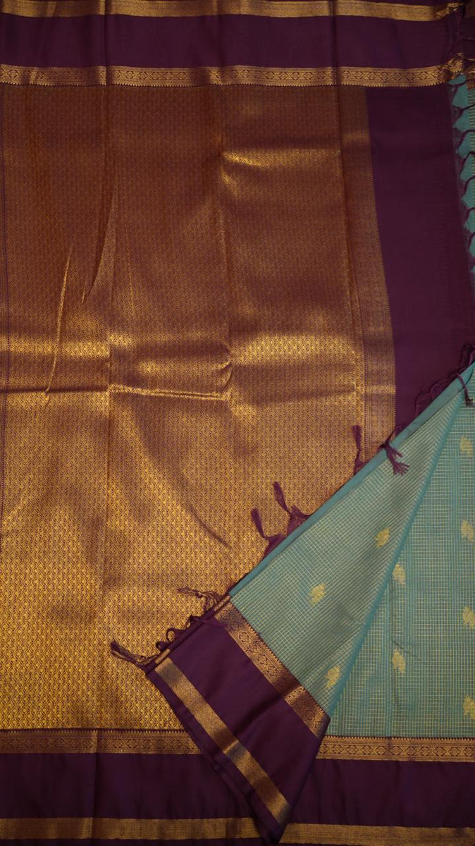Semi Silk Vairaoosi Saree - 01-03-16-01 (Pastel Green) – Selai Nayaki